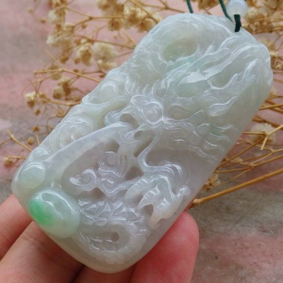 Jade | Jewelry | Certified Natural Myanmar Burma A Jade Jadeite Dragon ...